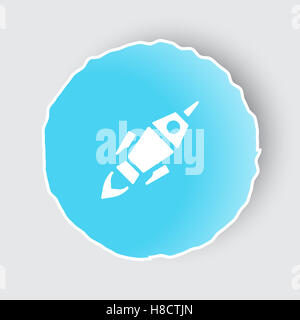 Rocket icon. Internet button on white background Stock Photo - Alamy