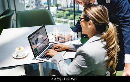 Business People Discussion Laptop Growth Success Concept Stock Photo ...