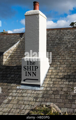 The Ship Inn at Noss Mayo in sunshine. Devon South West England UK ...