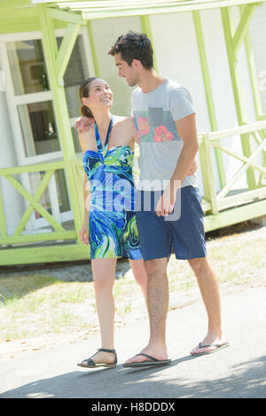 stroll in the campsite Stock Photo - Alamy