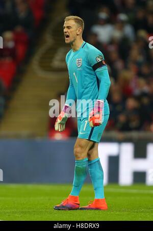 England's Joe Hart in action during training at Tottenham Hotspur ...
