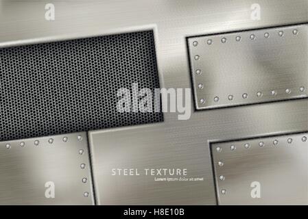 riveted steel rivets and screws metal background Stock Vector Image ...