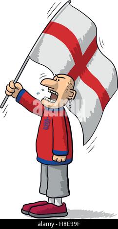 England Soccer Fan Flag Cartoon Stock Vector Image & Art - Alamy