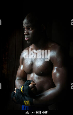 Emilio Correa, a cuban boxer, La Havana Stock Photo - Alamy