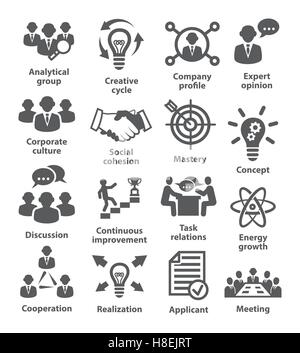 Team realization icon. Outline Team realization vector icon for web ...