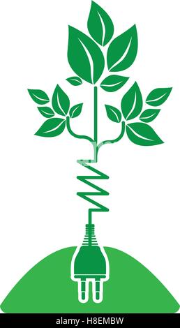plant and plug energy related icon image vector illustration design ...