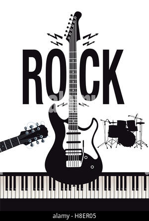 Rock, Music Instruments, Drum,Guitar, Bass Stock Photo - Alamy