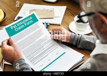 Pet Insurance Claim Form Puppy Animal Safety Concept Stock Photo - Alamy