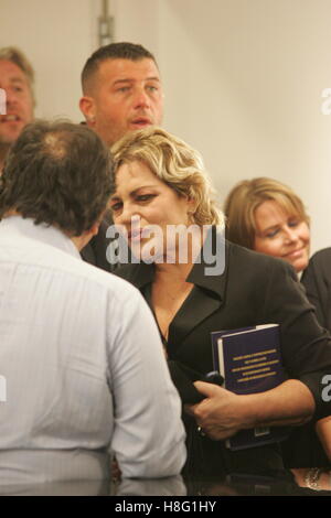 Actress Cristina Donadio and actor Salvatore Esposito attends to ...