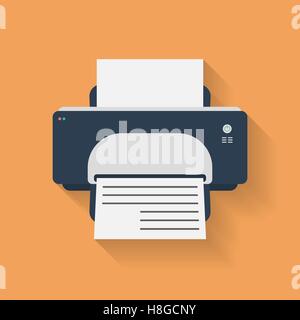 Modern laser printer icon, flat style Stock Vector Image & Art - Alamy