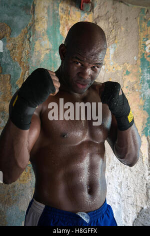 Emilio Correa, a cuban boxer, La Havana Stock Photo - Alamy