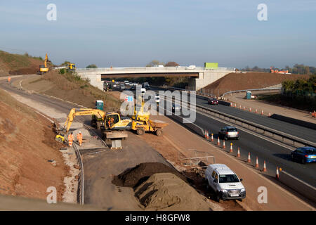 M32 motorway Bristol towards the M4, Metrobus construction Stock Photo ...