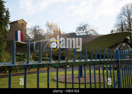 Spitfire Gate Guardian outside RAF Naphill Stock Photo - Alamy