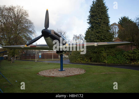 Spitfire Gate Guardian outside RAF Naphill Stock Photo - Alamy