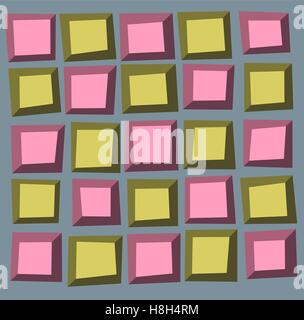 irregular tile pattern frames in green pink over white Stock Vector ...