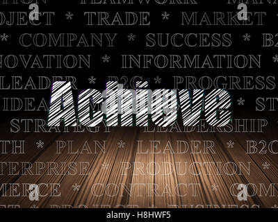 Finance concept: Achieve in grunge dark room Stock Photo - Alamy