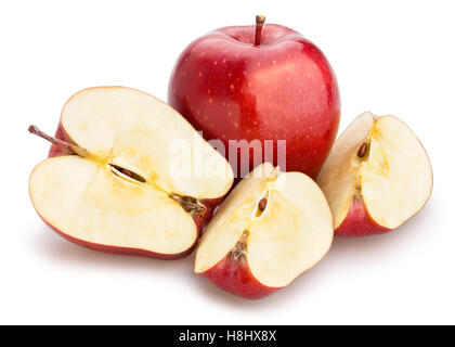 sliced red delicious apples isolated Stock Photo - Alamy