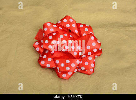 Red Decoration bow ribon flower Isolated on white background Stock ...