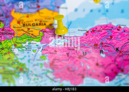 turkey, istanbul, map, atlas, map of the world, political, turkey Stock ...