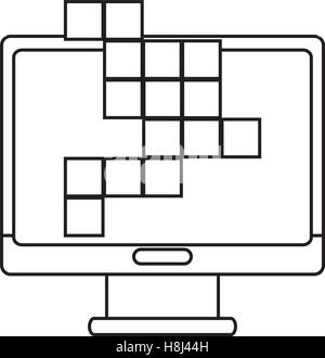 Computer and tetrix videogame control design Stock Vector Image & Art ...