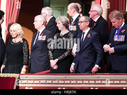 The Duchess of Cornwall (second right), the Duke of Marlborough, Jamie ...