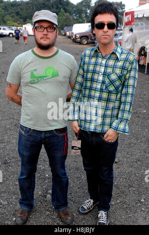 Isaac Brock and Johnny Marr of Modest Mouse backstage at the Virgin ...