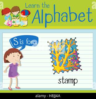 Flashcard letter S is for stamp Stock Vector Image & Art - Alamy