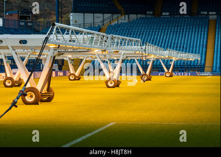 Grow Lights on grass football pitch at Old Trafford home of Manchester ...