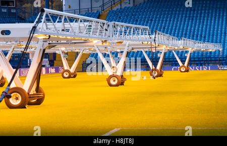Mobile Lighting Rigs being used on the pitch at Sheffield Wednesdays ...
