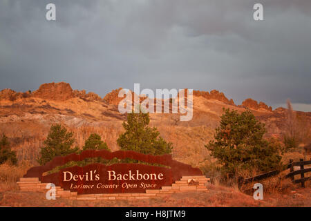 Devil's backbone rock formation is a popular outdoor trail for hiking ...