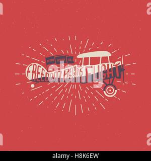 Vintage airplane lettering for printing. Vector prints, old school ...