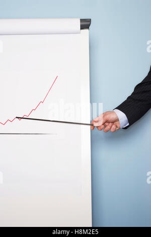Businessman presenting growing graph Stock Photo - Alamy