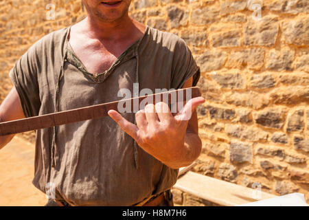 Our guide explaining how to use a medieval measuring stick Stock Photo ...