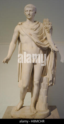 Emperor Augustus (63 BC-14 AD). Statue of Augustus as Jupiter. First ...