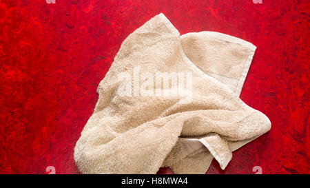 Crumpled soft towel, closeup Stock Photo - Alamy