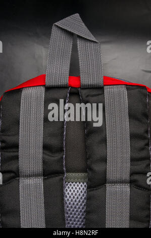 closeup of the fittings and seams in the black backpack Stock Photo - Alamy