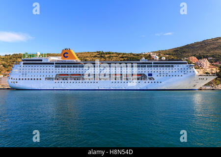 Cruise ship Costa Riviera in Dubrovnik Port, Adriatic Seas, Dalmatia ...