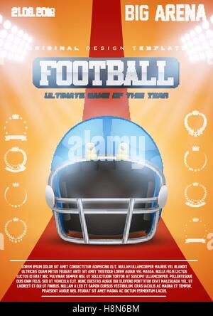 Poster Template of American Football Helmet Stock Vector Image & Art ...