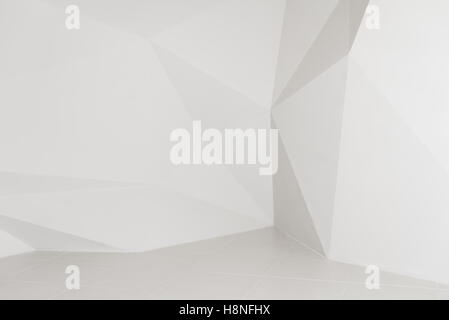 White polygonal geometric surface. Computer generated seamless loop abstract motion background ...