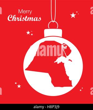 Kuwait map design. Map of the country with regions in emerald-amethyst ...