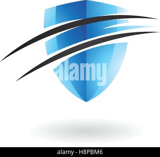 Vector Illustration of a Split Shield Icon isolated on a white ...