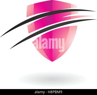 Vector Illustration of a Split Shield Icon isolated on a white ...