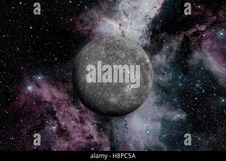Planet Mercury. Outer space background Stock Photo - Alamy