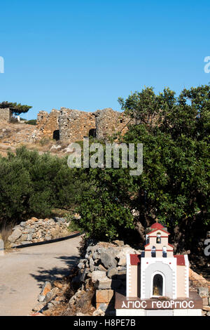 Griechenland, Kreta, verfallene Windmühle bei Epano Loumas an der ...