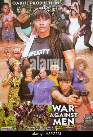 Nigeria Nollywood Film or Movie Poster. War Against Men Stock Photo - Alamy