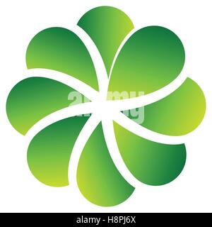 Concentric leaf shape for nature, ecological concepts Stock Vector ...