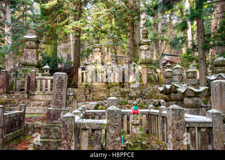 Many gorinto, five stone pagodas, Japanese grave memorials, in a ...