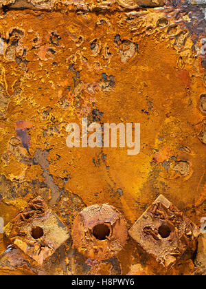 Rusty metal squares stained surface. Industrial background texture ...