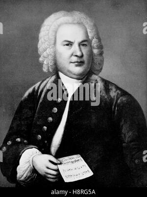The German Baroque composer, Johann Sebastian Bach (1685-1750 Stock ...