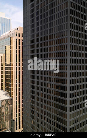 Close-up of high-rise buildings under construction, exterior ...